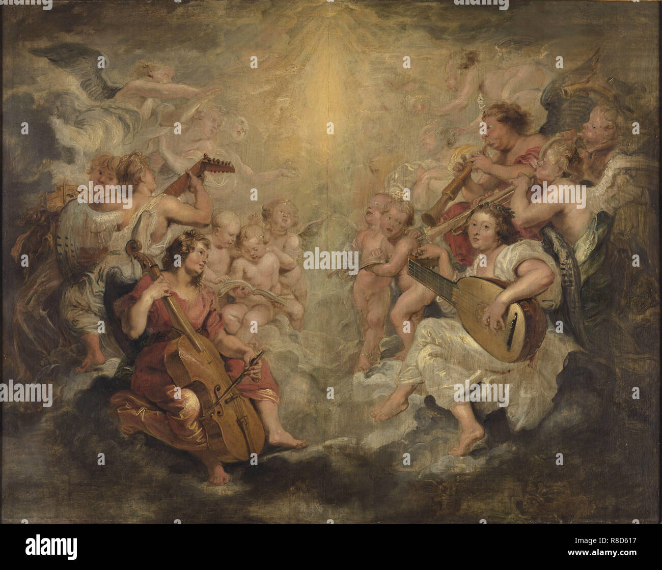 Music making angels, c1626 Stock Photo - Alamy