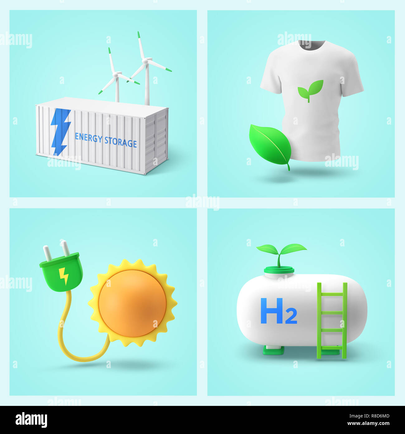 Set of global environment energy and recycling graphic design 009 Stock ...