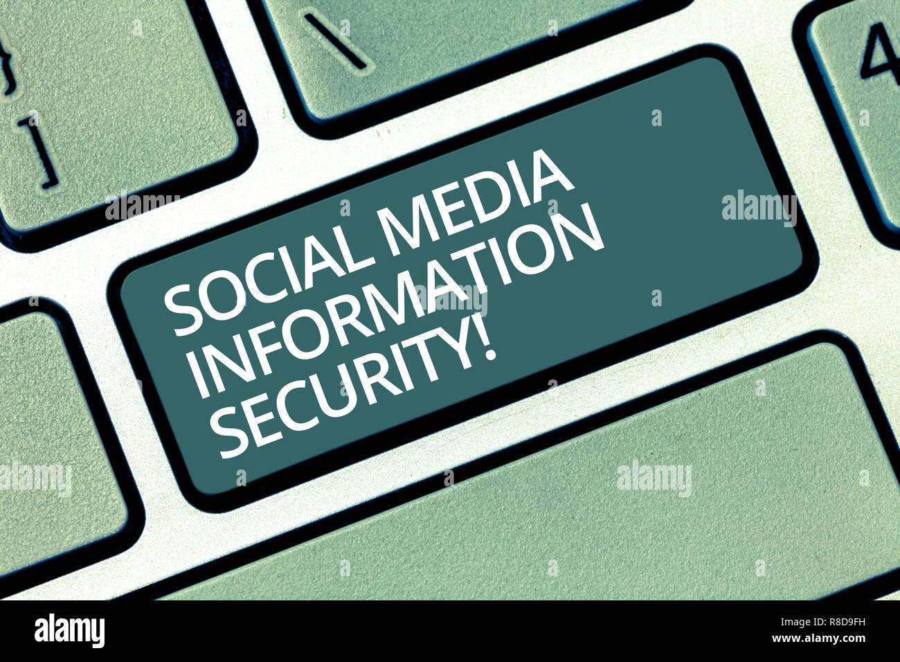Handwriting Text Writing Social Media Information Security Concept