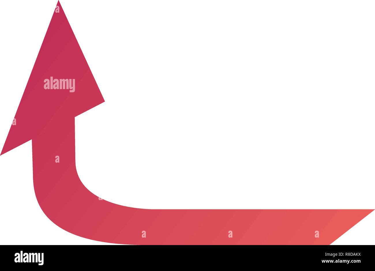 arrow with curve up isolated icon Stock Vector Image & Art - Alamy
