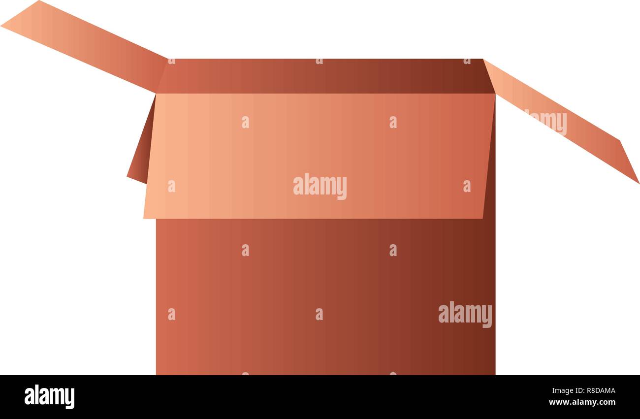 open cardboard box isolated icon Stock Vector Image & Art - Alamy