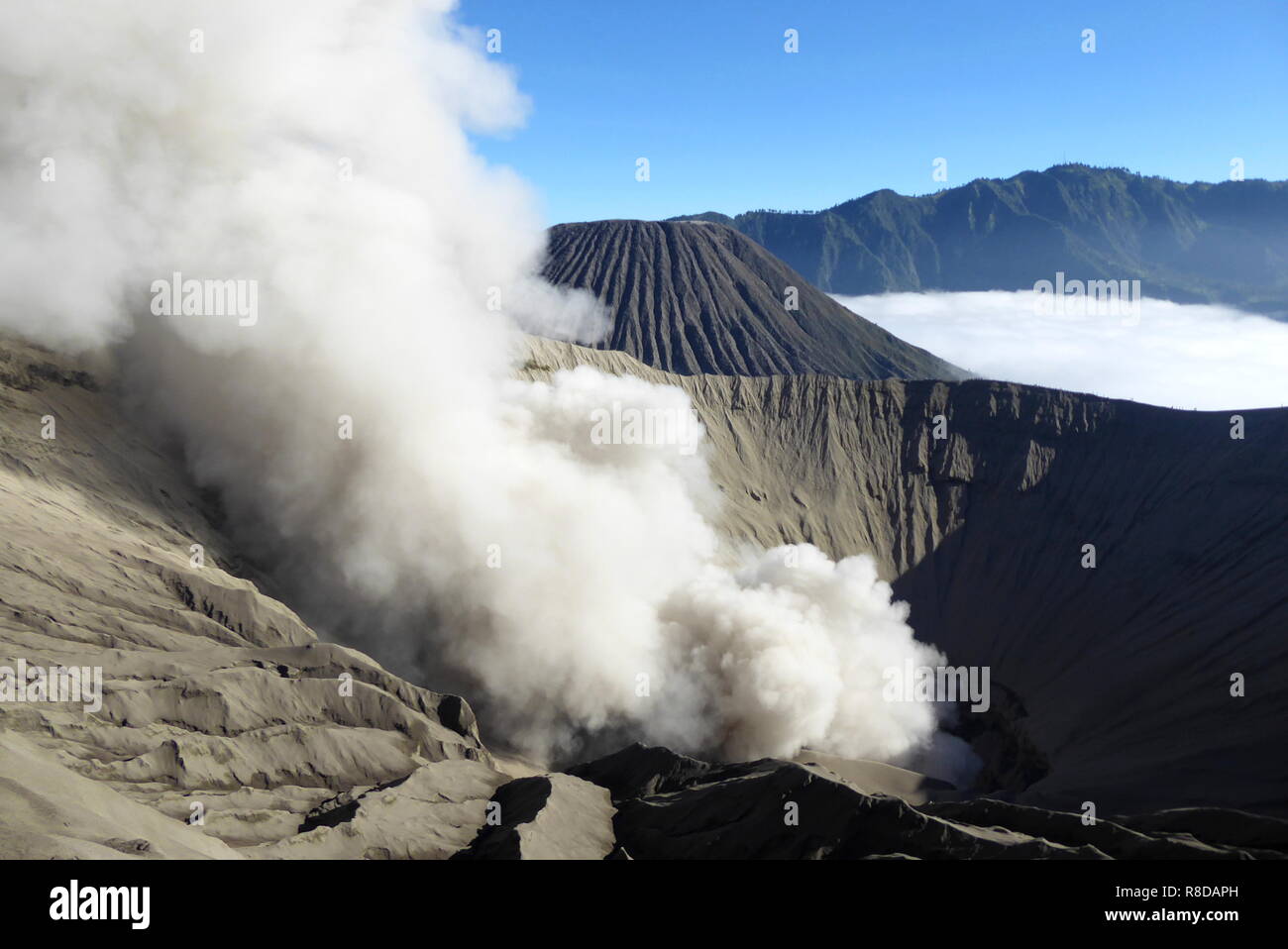 Active volcano Gunung Bromo on Java, Indonesia Stock Photo - Alamy
