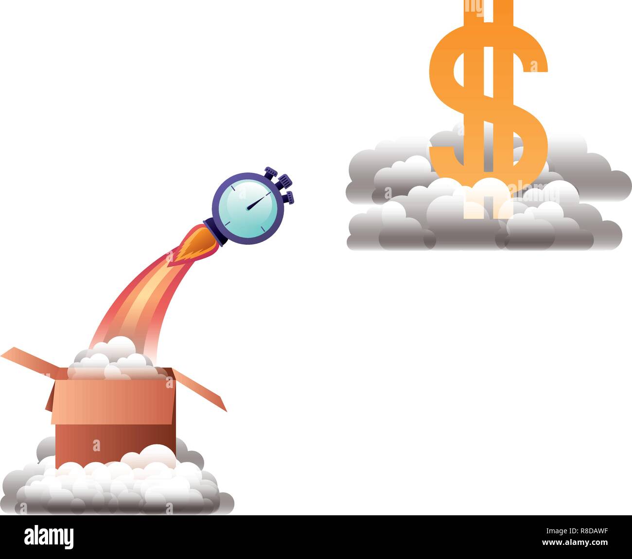 Launch countdown clock Stock Vector Images - Alamy