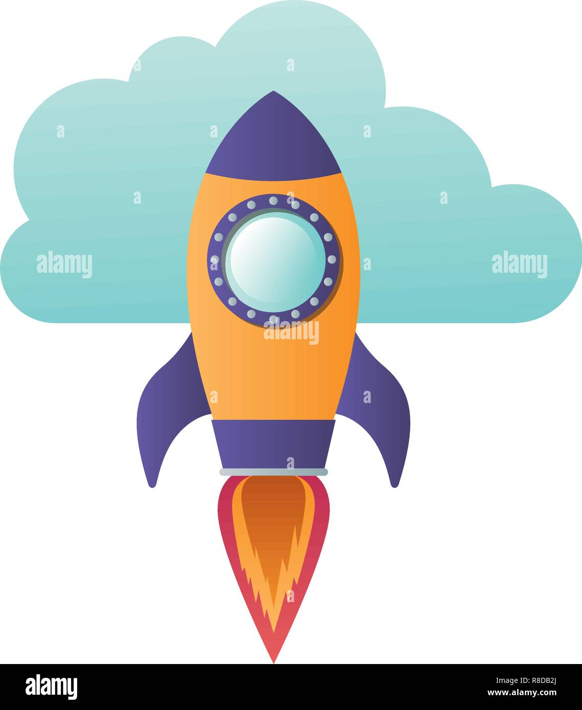flying rocket isolated icon Stock Vector Image & Art - Alamy