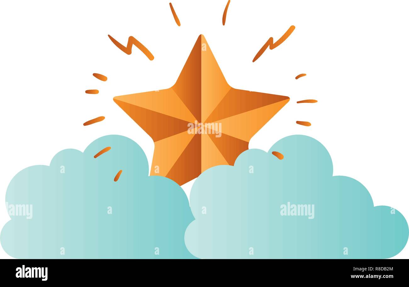star with clouds isolated icon Stock Vector Image & Art - Alamy