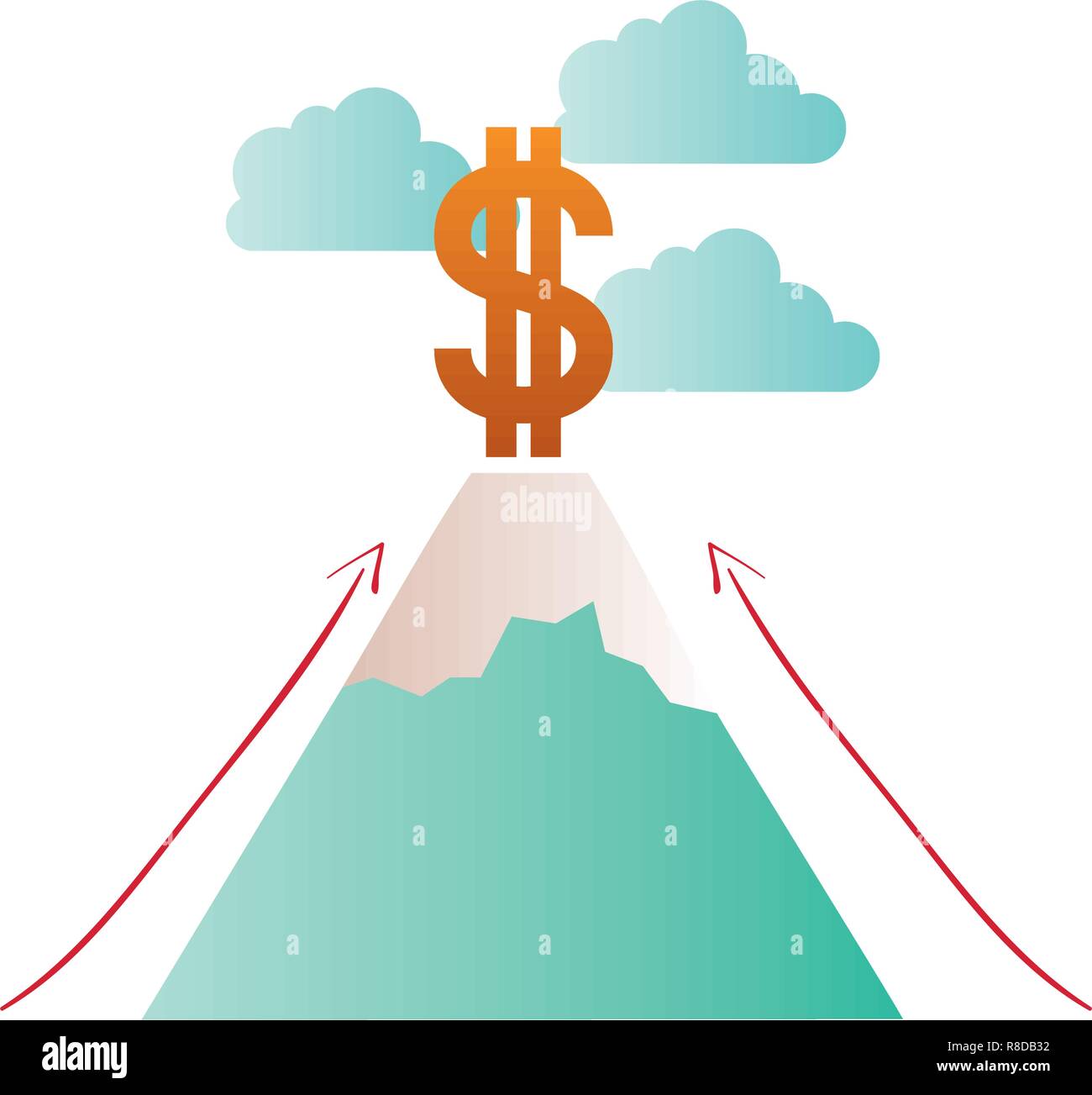 Wealth mountain Stock Vector Images - Alamy