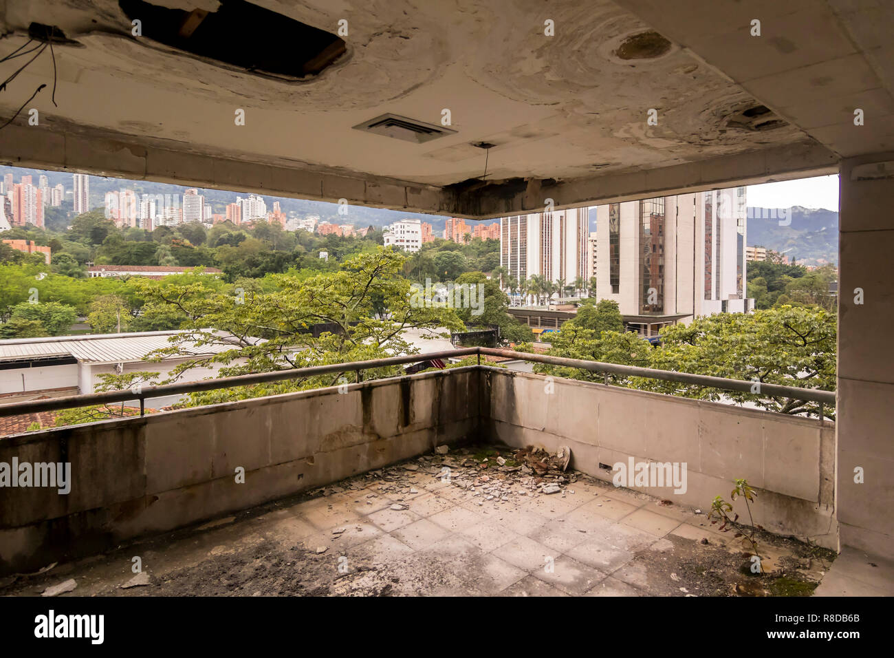 Balcony Monaco building Stock Photo - Alamy