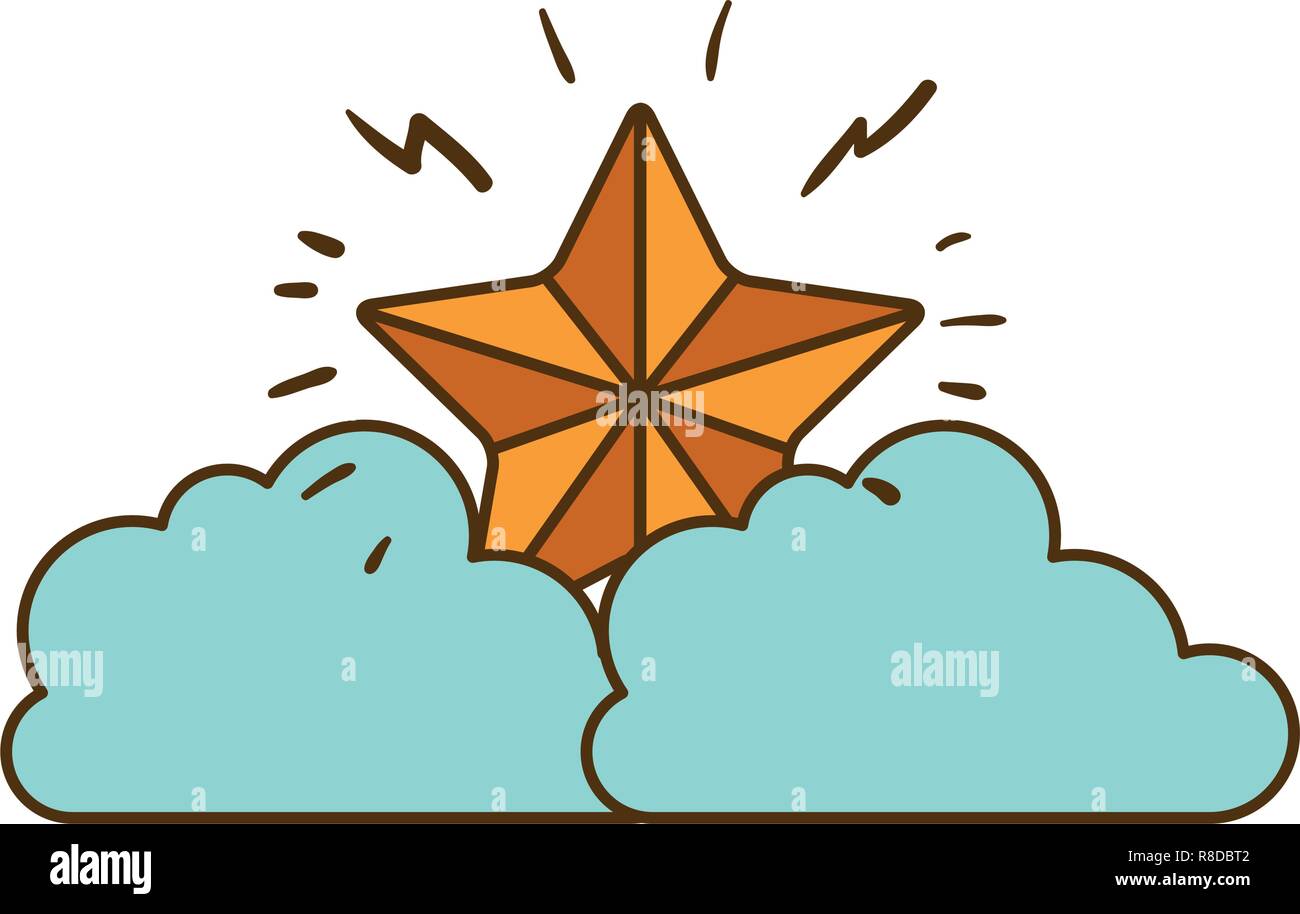 star with clouds isolated icon Stock Vector Image & Art - Alamy