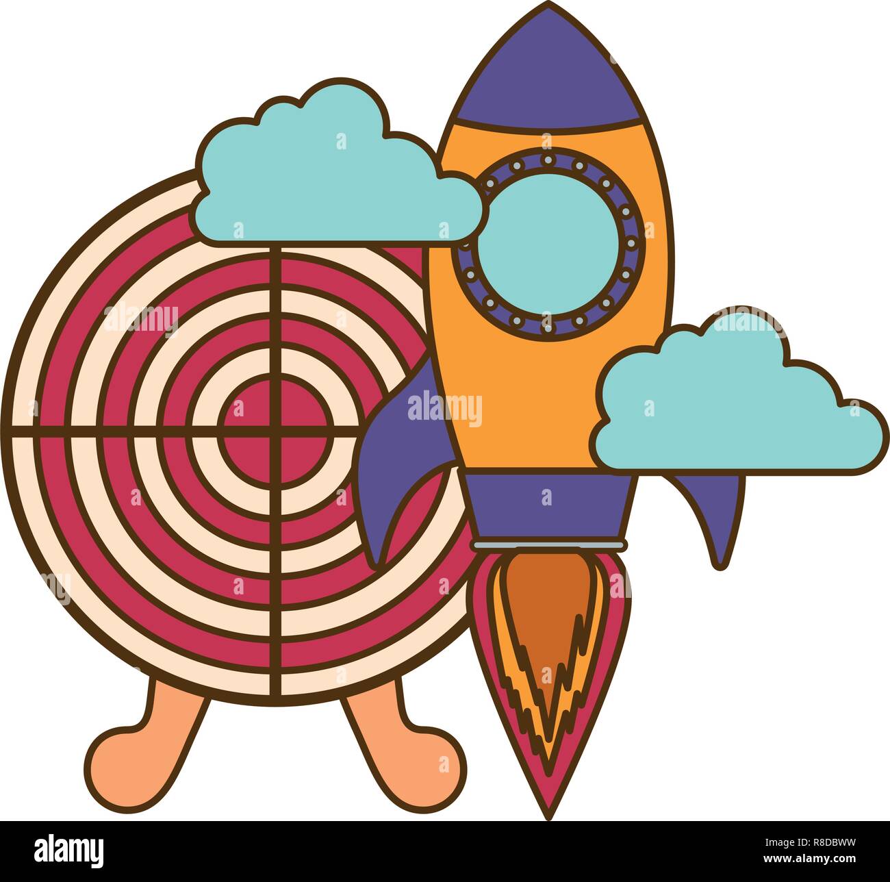 Rocket target shooting Stock Vector Images - Alamy