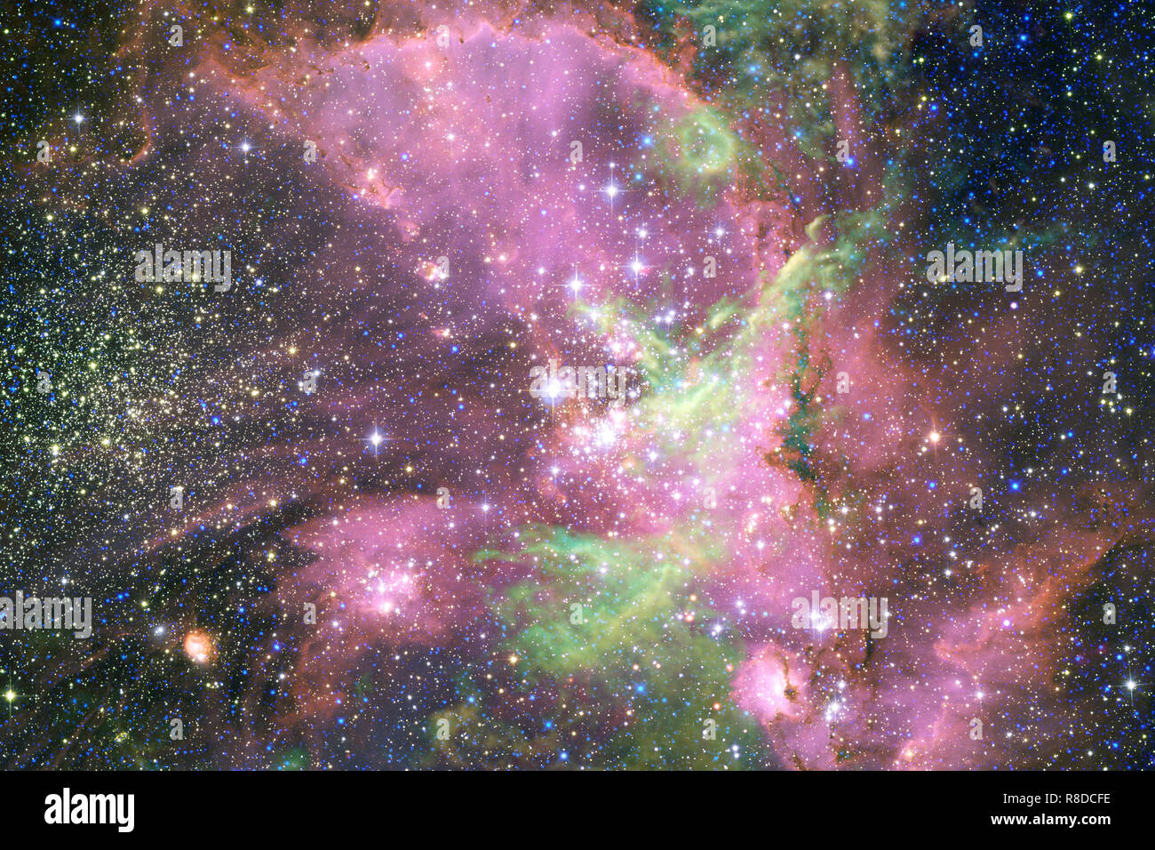 Galaxies, stars and nebulas in awesome space image. Colorful science ...