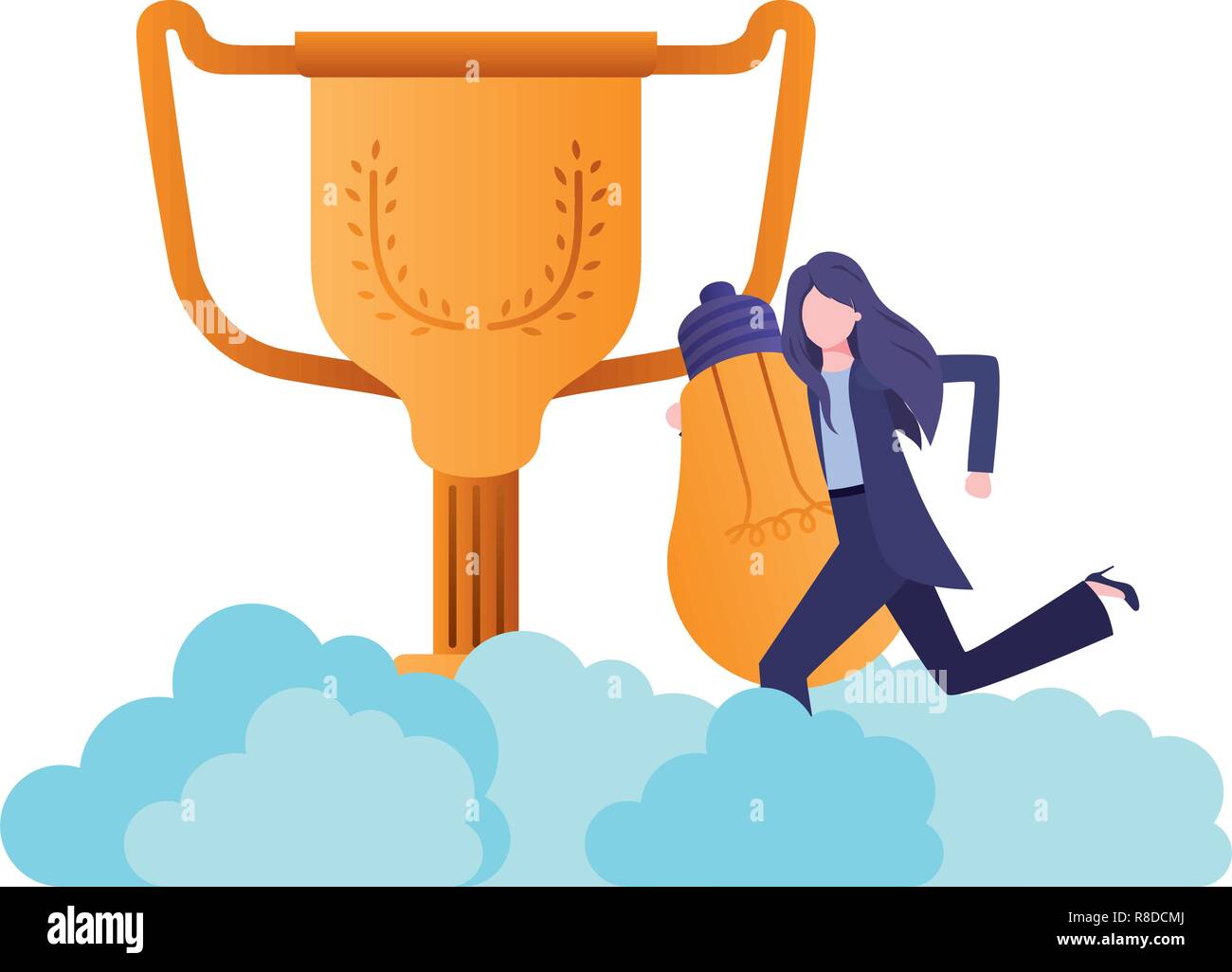 Sky woman trophy Stock Vector Images - Alamy