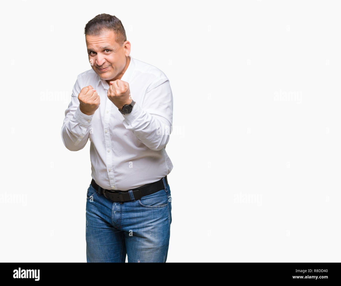 Old business man fighting hi-res stock photography and images - Alamy