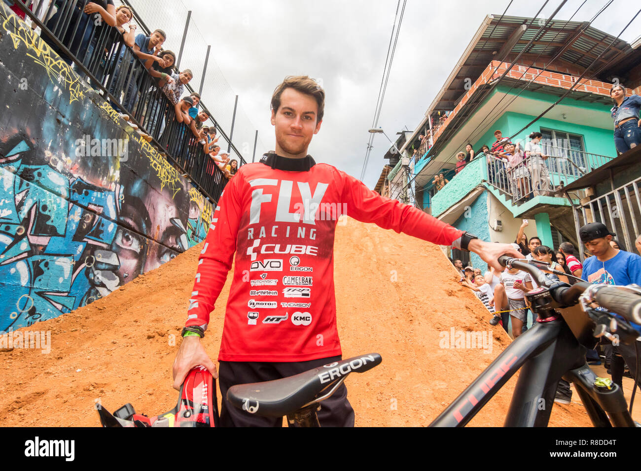 610/5000 The French biker Remy Metailler poses in front of one of the ...