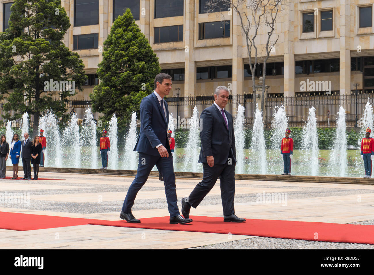 Colombia's President Ivan Duque during a welcoming ceremony at the ...