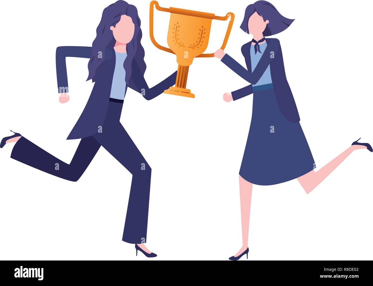 businesswomen with trophy avatar character Stock Vector Image & Art - Alamy