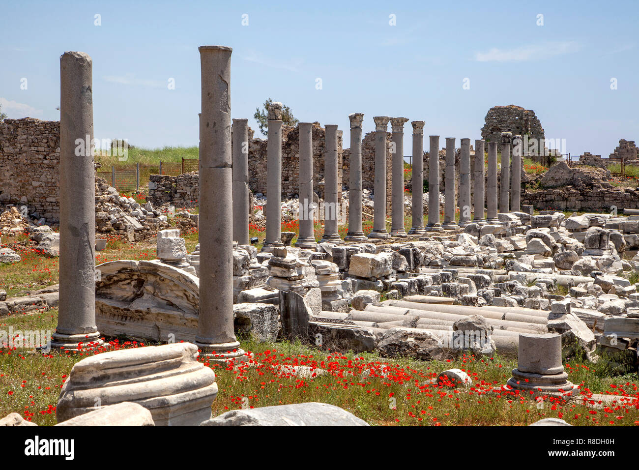 The ruins of the ancient city of Side in Turkey Antalya Stock Photo - Alamy