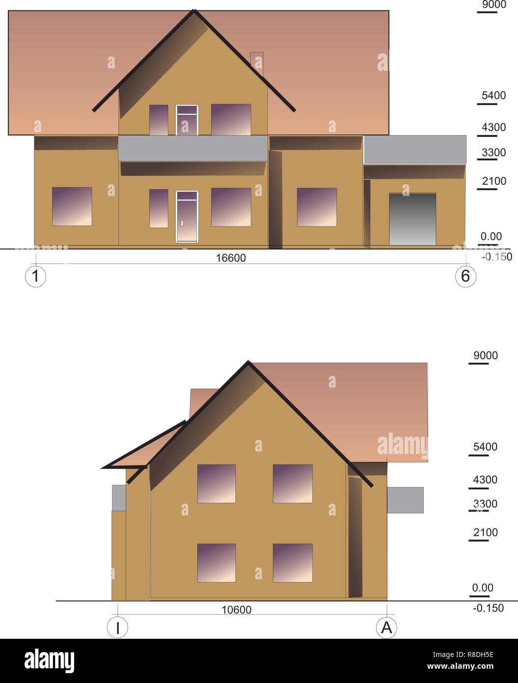Terrace terraced Stock Vector Images - Alamy