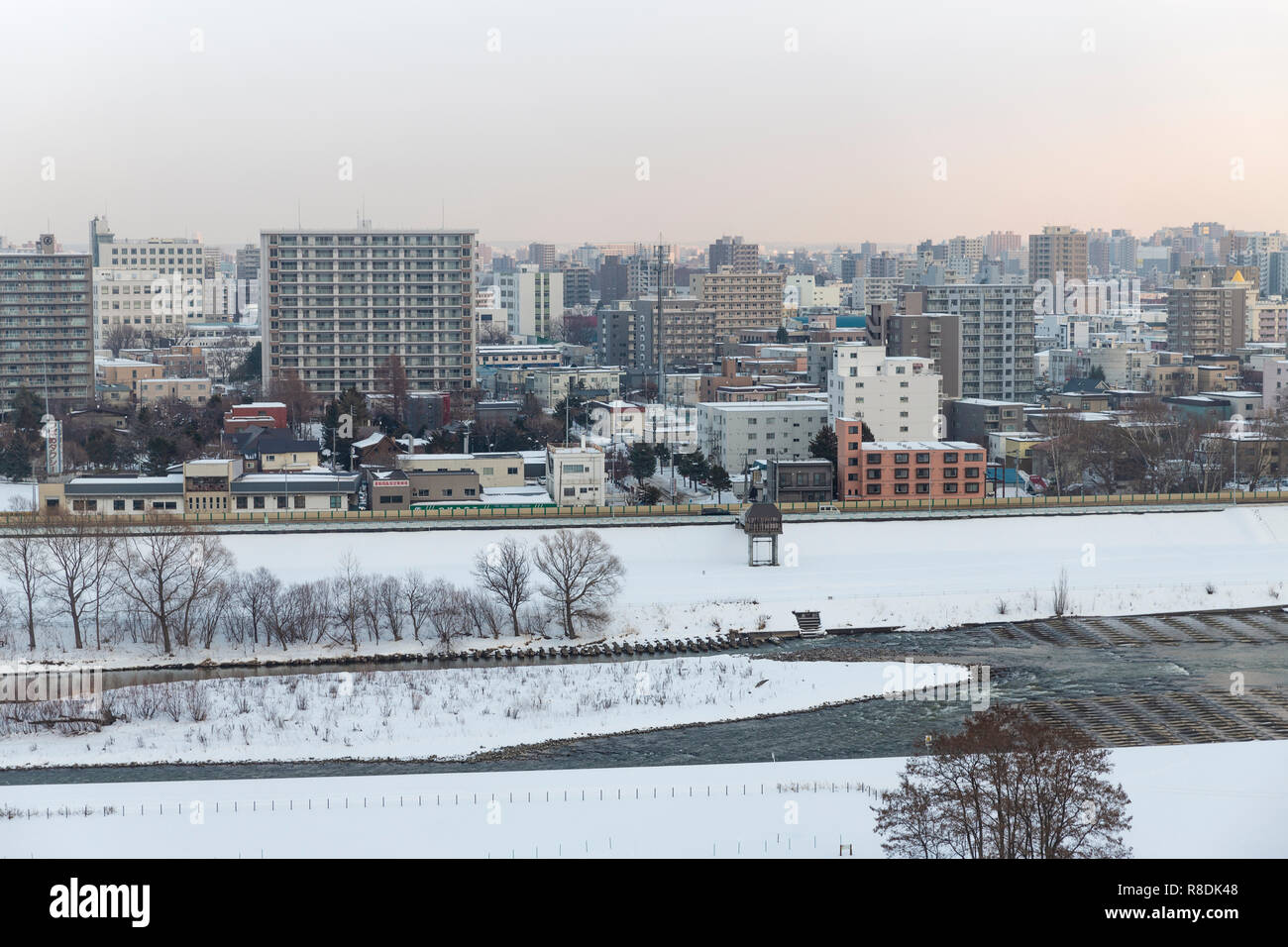 Japan river winter aerial hi-res stock photography and images - Alamy