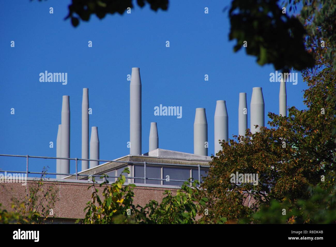 Rooftop Chimney Stacks on Meston Building. University of Aberdeen ...