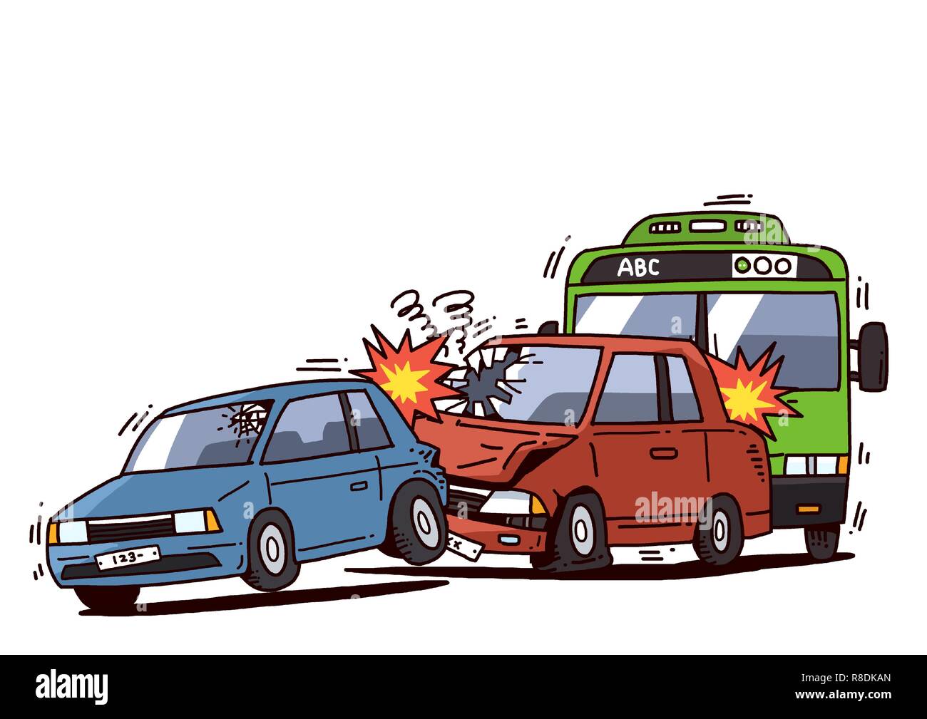 Car and Driver safety concept illustration. Driving safety campaign or ...