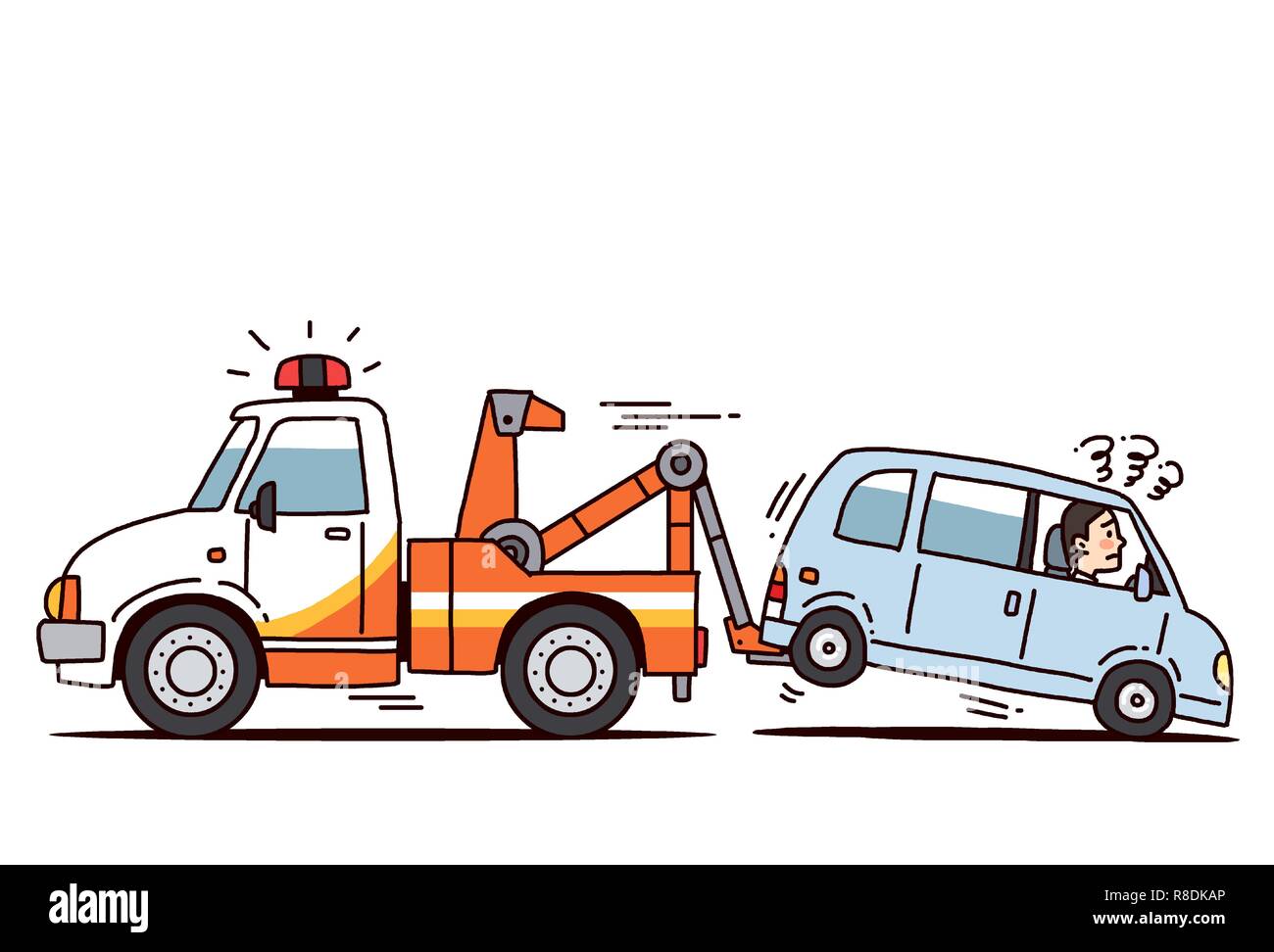 Car and Driver safety concept illustration. Driving safety campaign or ...