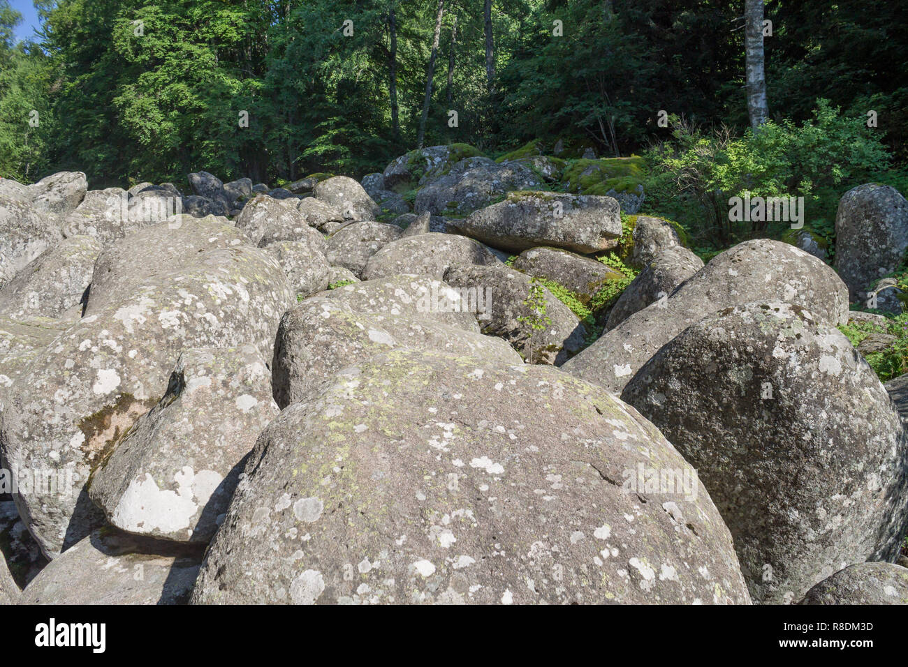 Stone River, Golden Bridges Stock Photo - Alamy