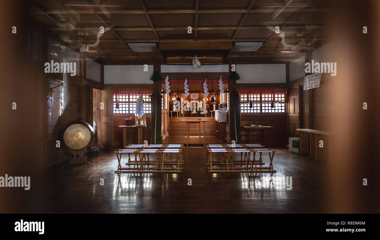 The interior of Fushimi Inari Jinja shrine built in Meiji era. Sapporo ...
