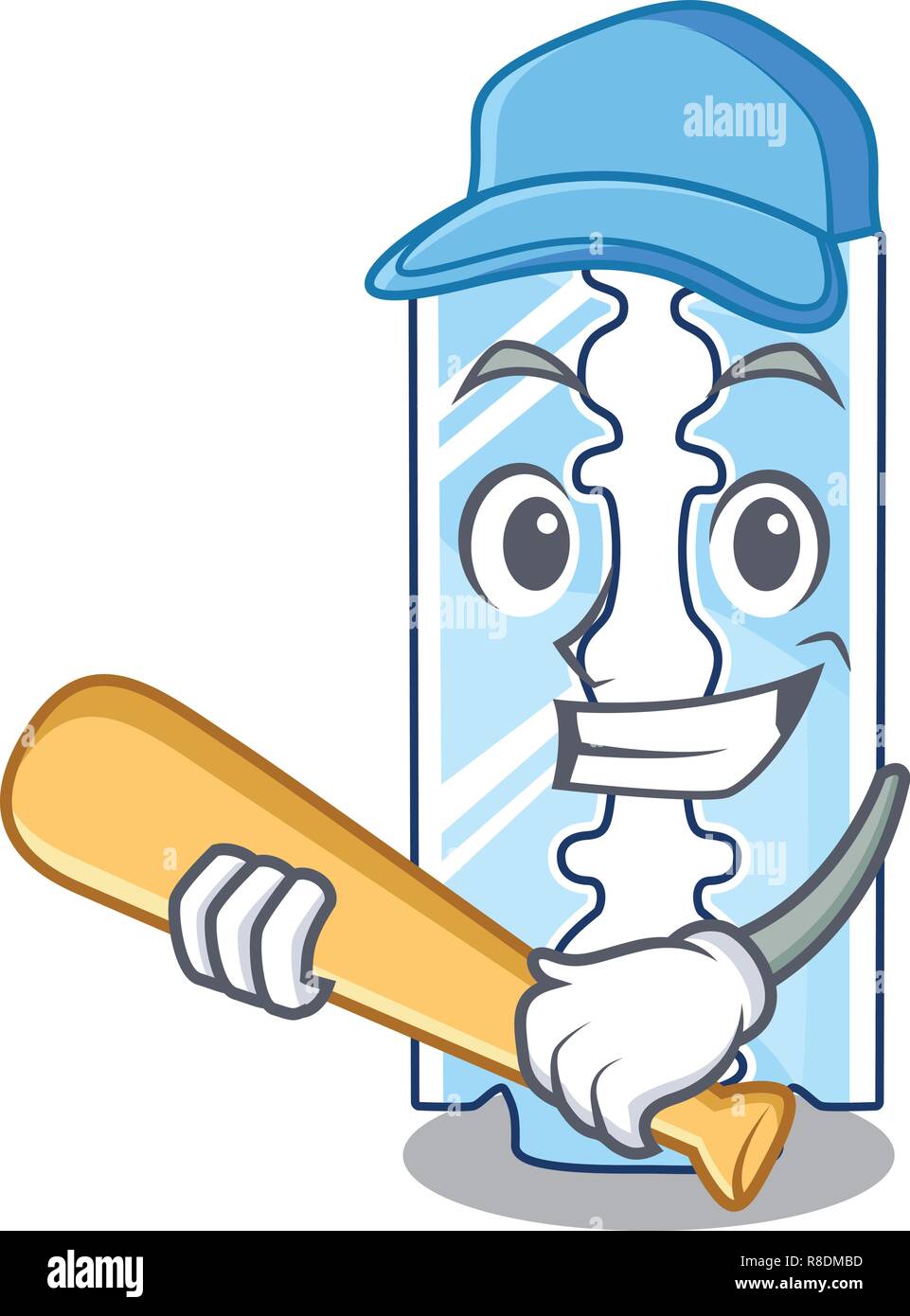 Playing baseball razor blade isolated on a mascot Stock Vector Image ...