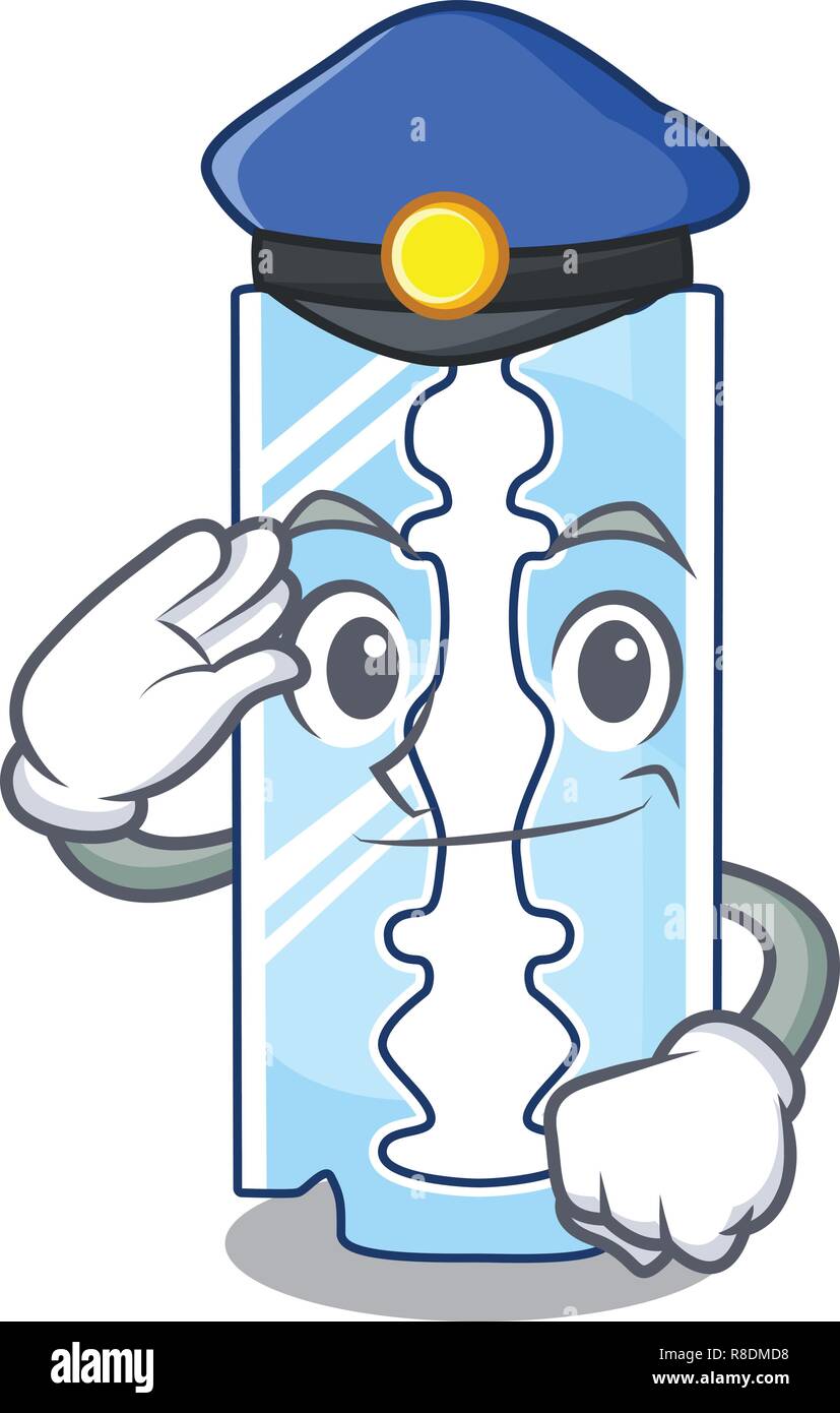 Police razor blade isolated on a mascot Stock Vector Image & Art - Alamy