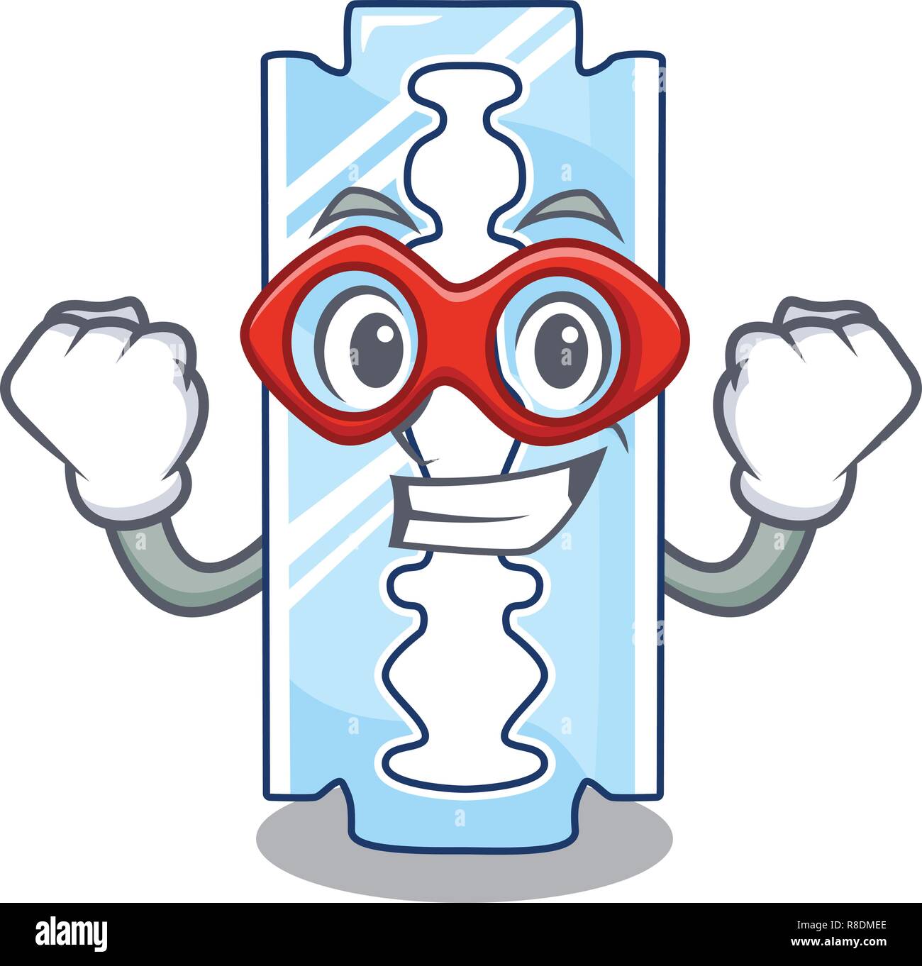 Super hero razor blade a on shape cartoon Stock Vector Image & Art - Alamy