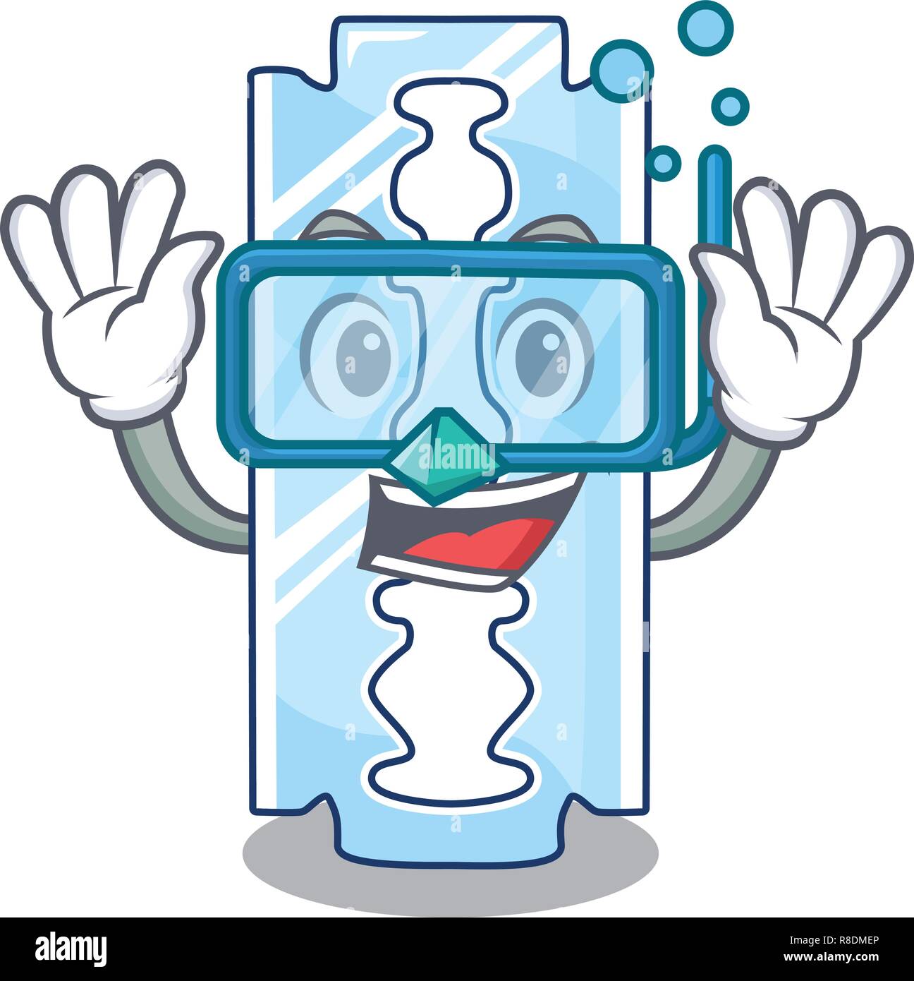 Diving razor blade a on shape cartoon Stock Vector Image & Art - Alamy