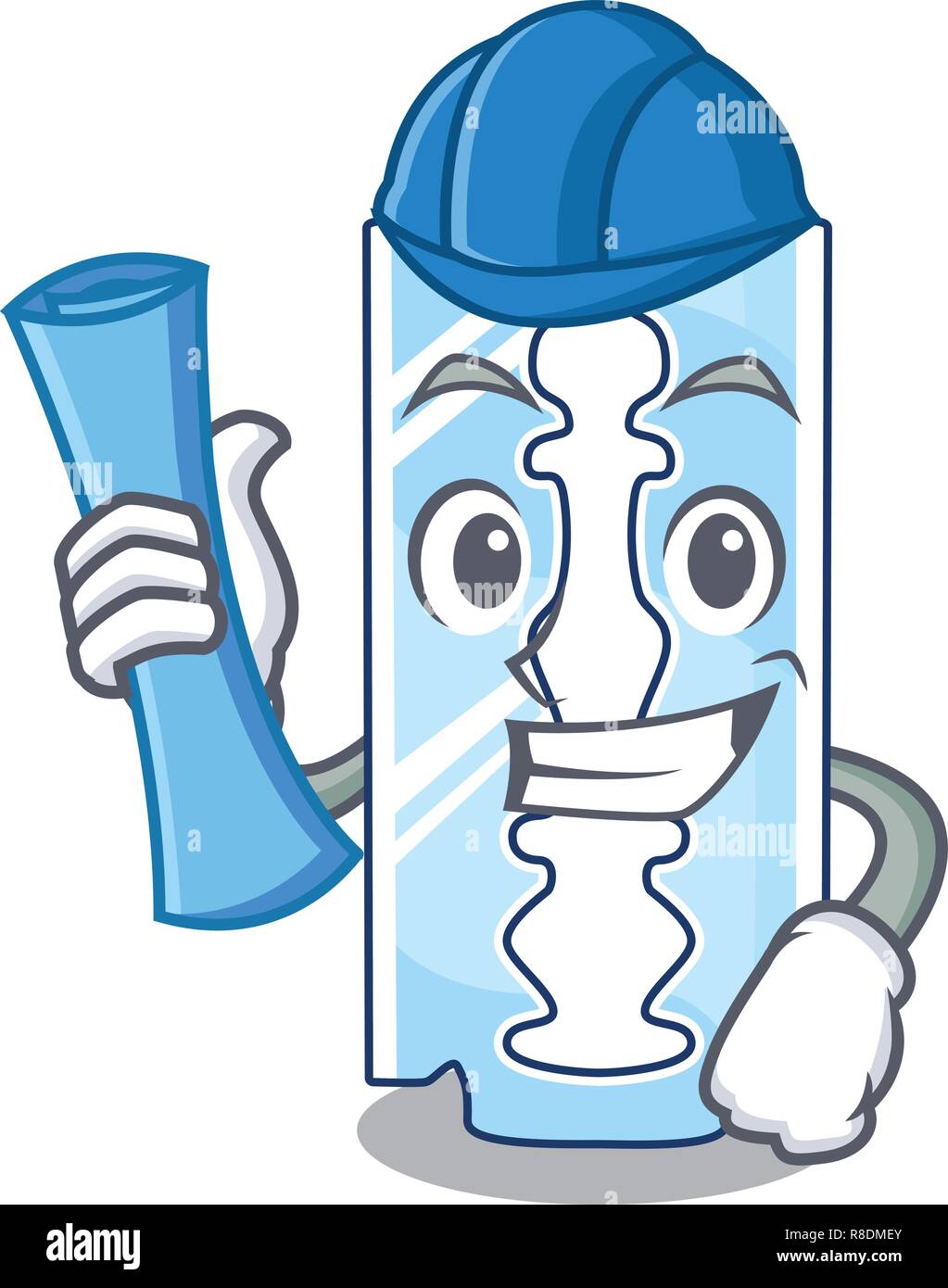 Architect razor blade a on shape cartoon Stock Vector Image & Art - Alamy