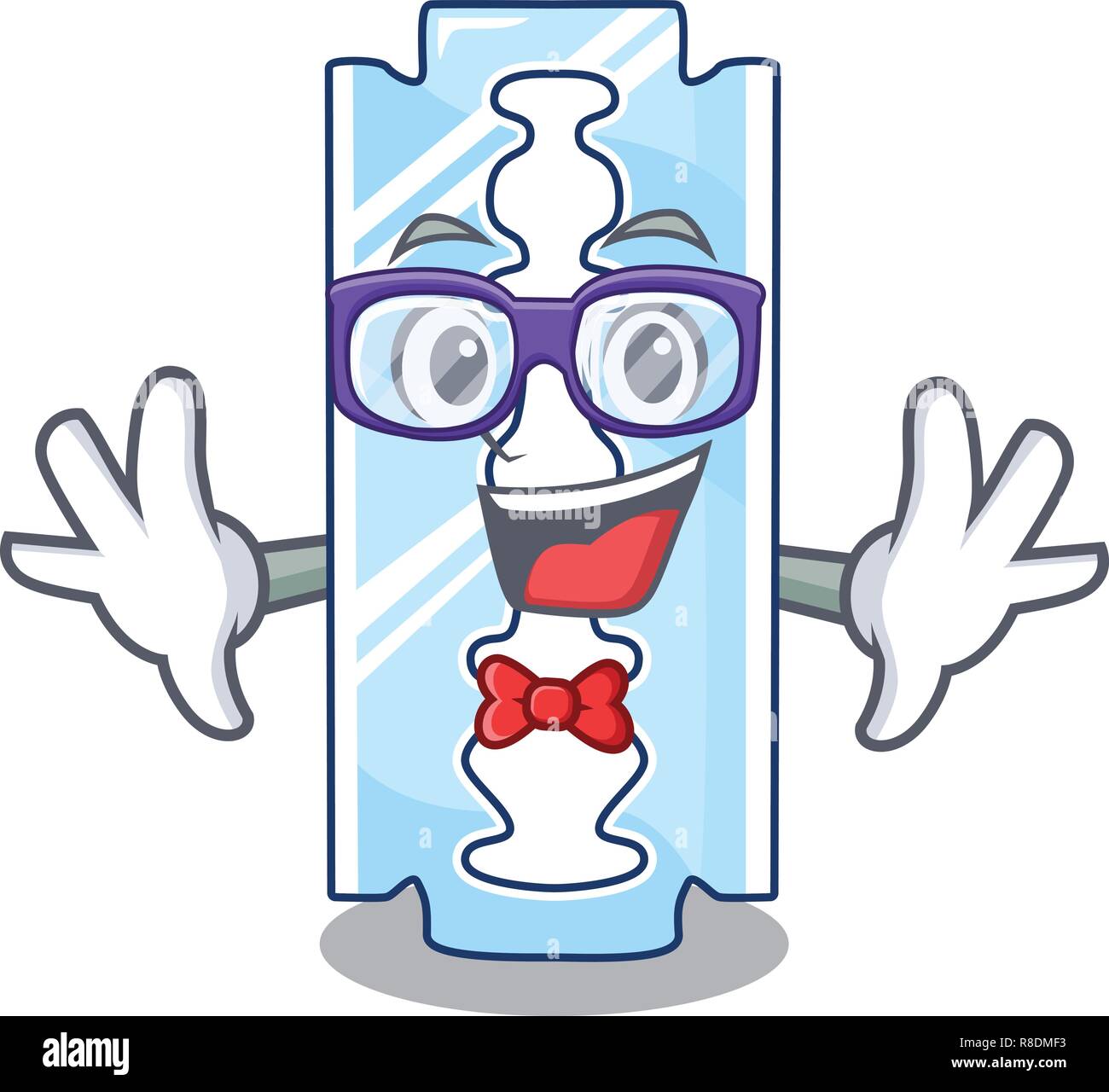 Geek razor blade a on shape cartoon Stock Vector Image & Art - Alamy