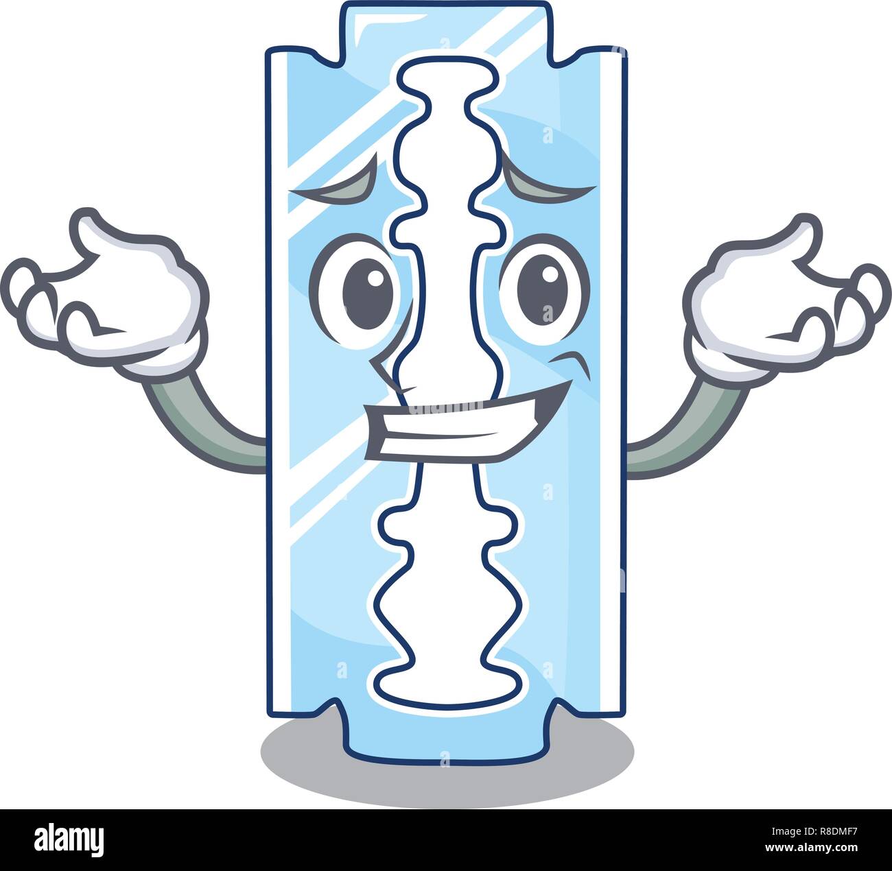 Grinning razor blade a on shape cartoon Stock Vector Image & Art - Alamy