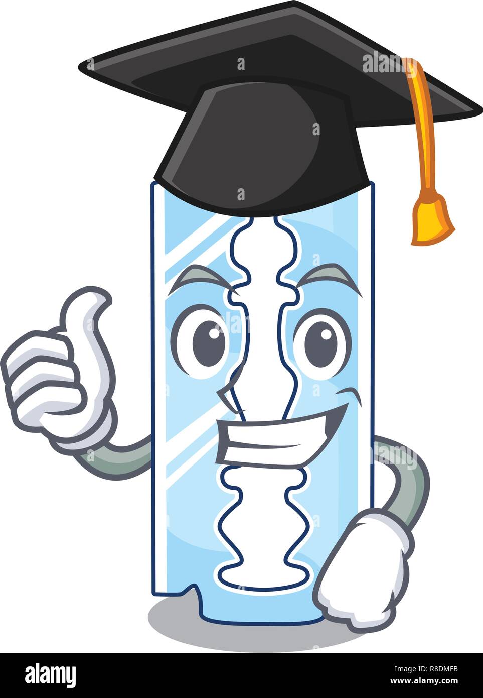 Graduation razor blade a on shape cartoon Stock Vector Image & Art - Alamy