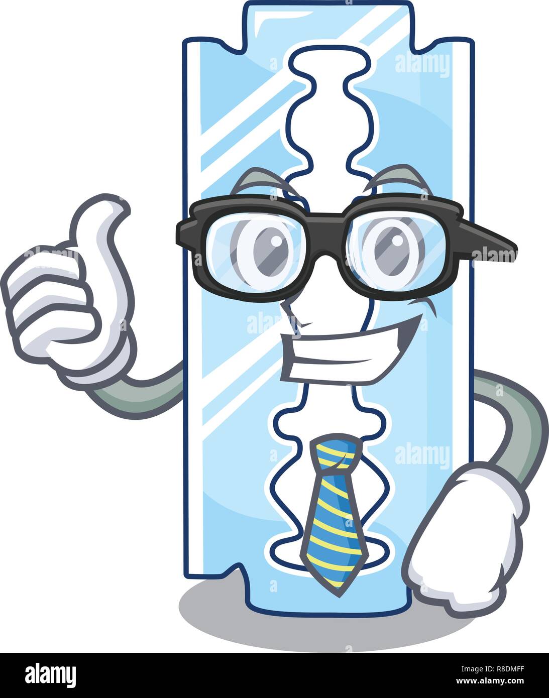 Businessman razor blade a on shape cartoon Stock Vector Image & Art - Alamy