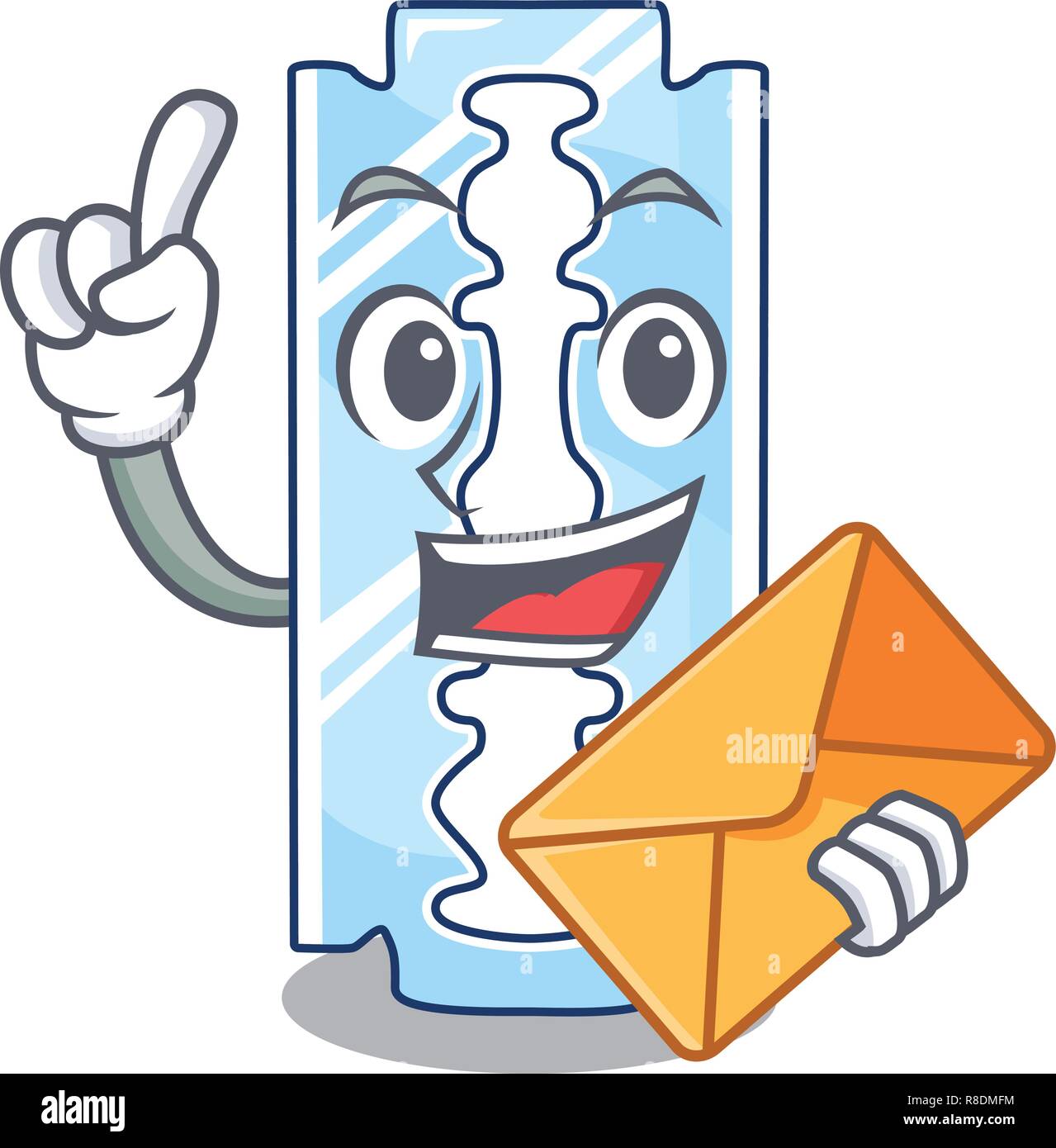 With envelope razor blade a on shape cartoon Stock Vector Image & Art ...