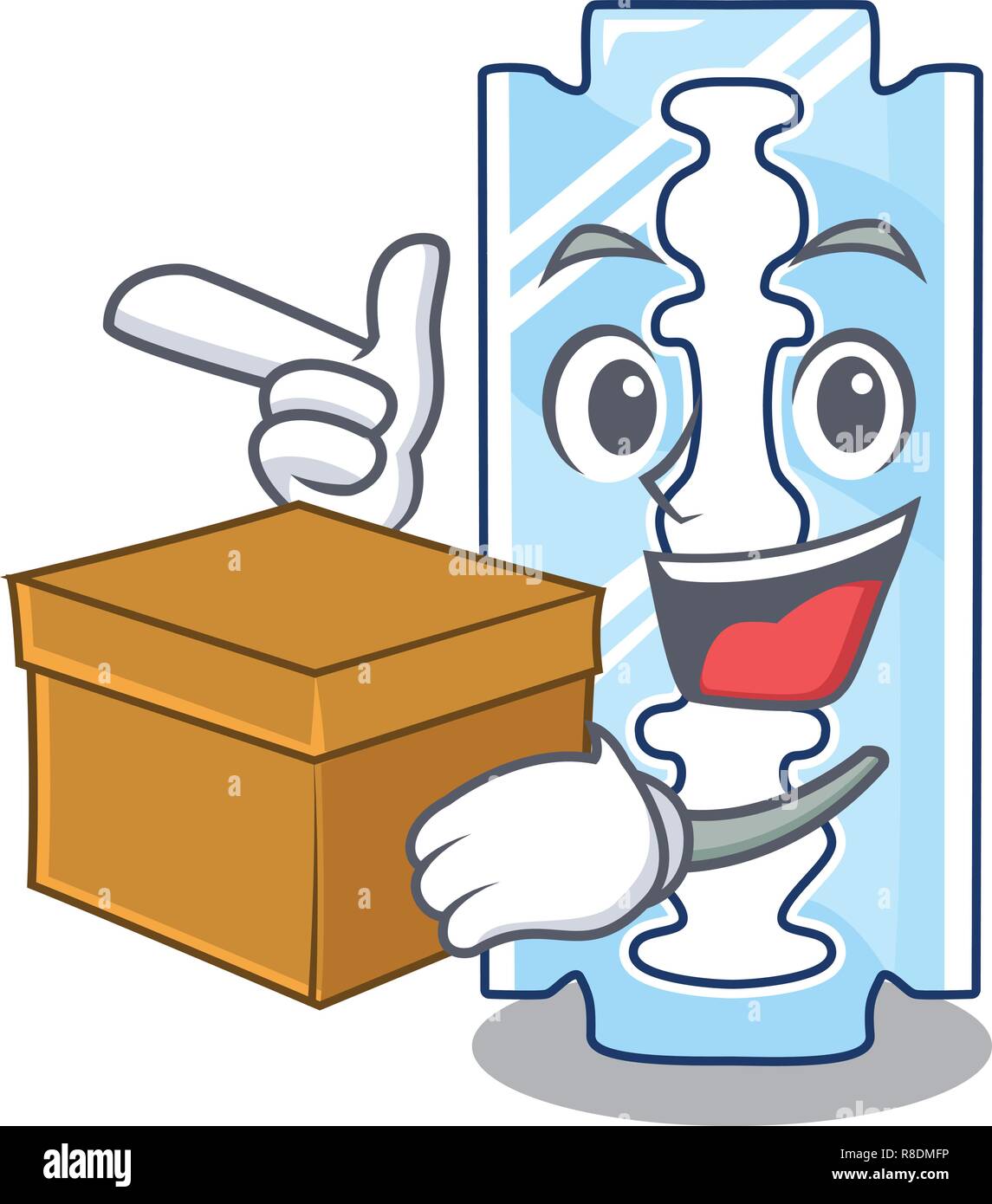 With box razor blade a on shape cartoon Stock Vector Image & Art - Alamy