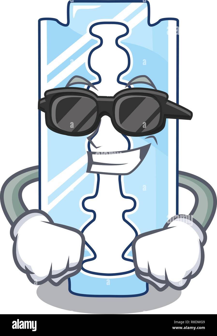 Super cool razor blade a on shape cartoon Stock Vector Image & Art - Alamy