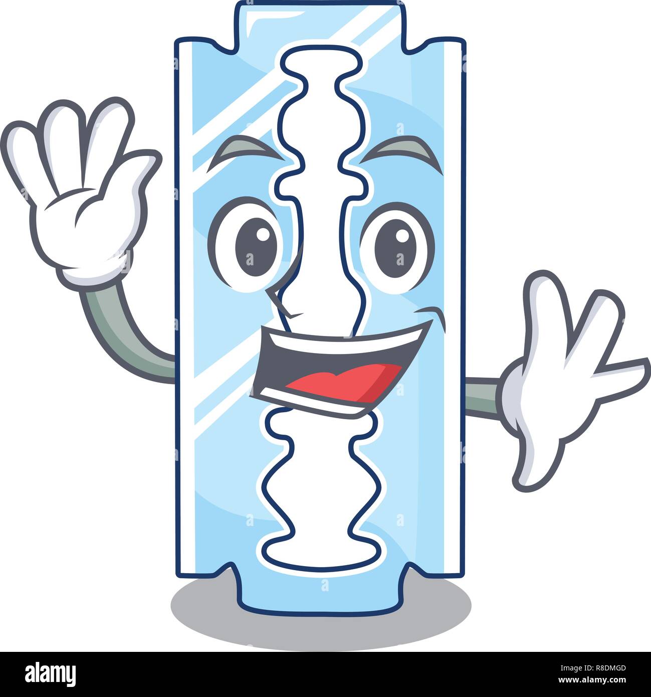 Waving razor blade a on shape cartoon Stock Vector Image & Art - Alamy