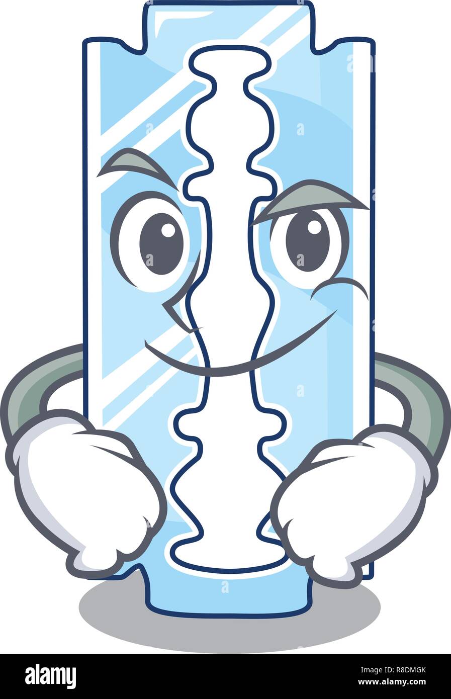 Smirking razor blade a on shape cartoon Stock Vector Image & Art - Alamy