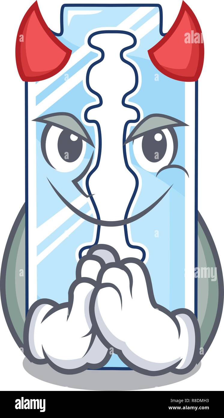 Devil razor blade and border cartoon cyan Stock Vector Image & Art - Alamy