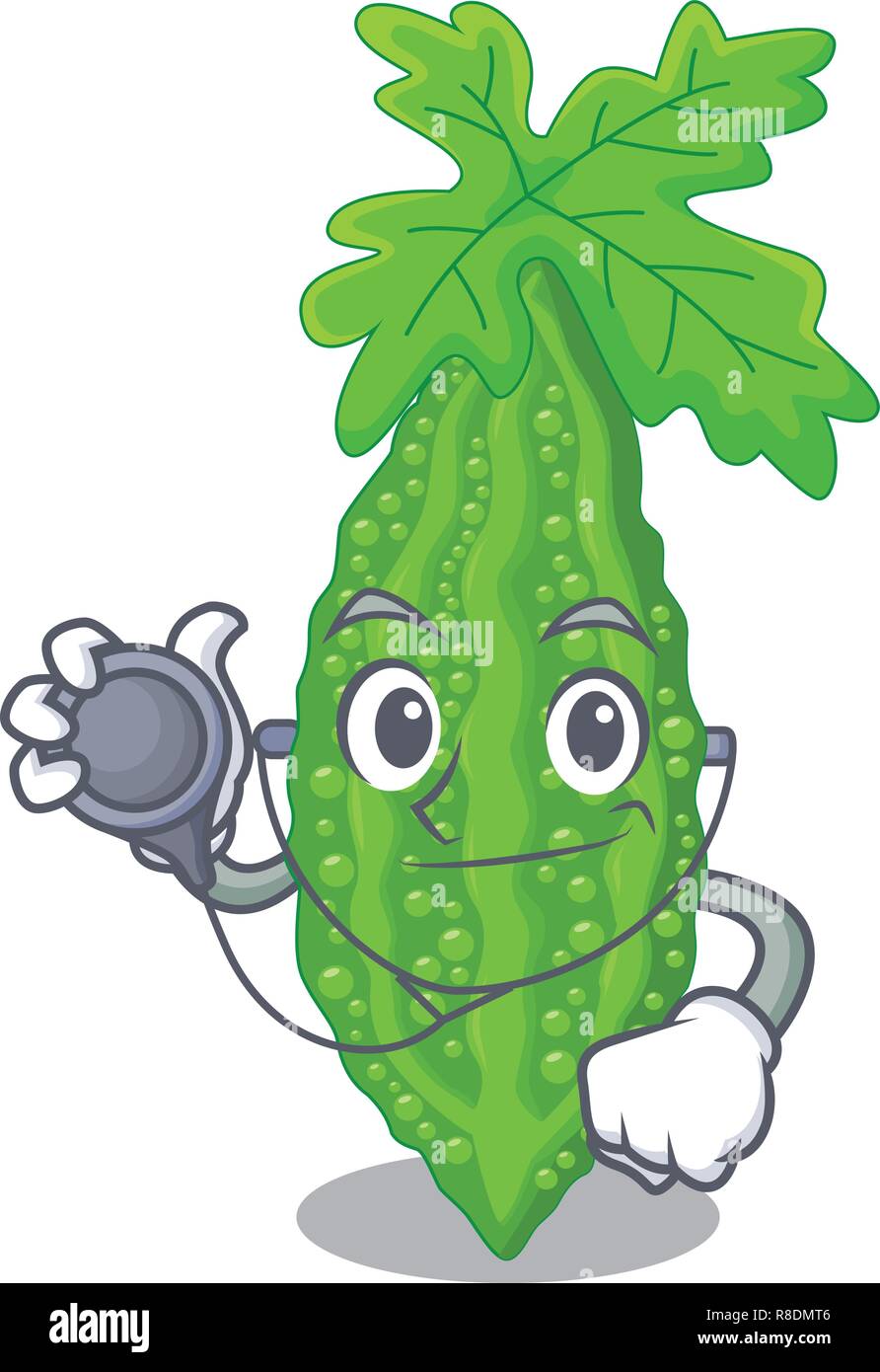 Professor melon cartoon character on white background vector ...
