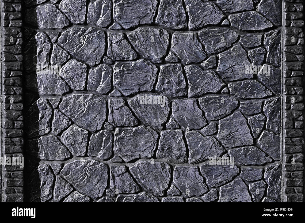 Stone fence texture - building feature. Texture of concrete fence with ...