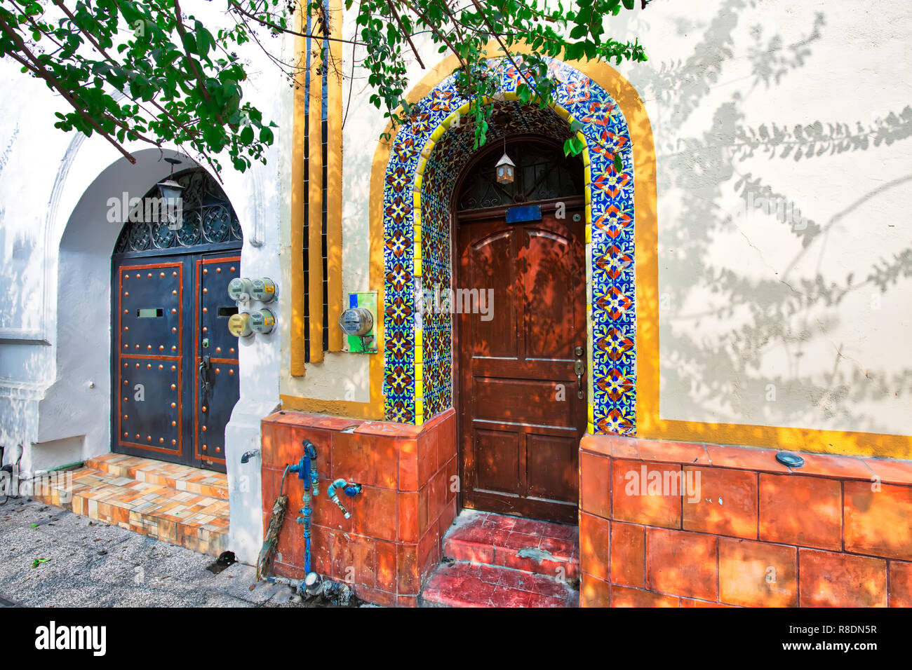 Monterrey, historic buildings in the center of the old city (Barrio ...