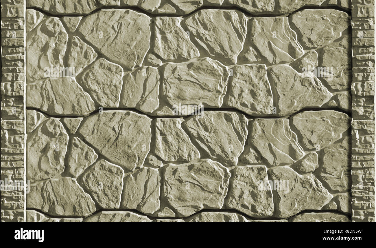 Stone fence texture - building feature. Texture of concrete fence with ...