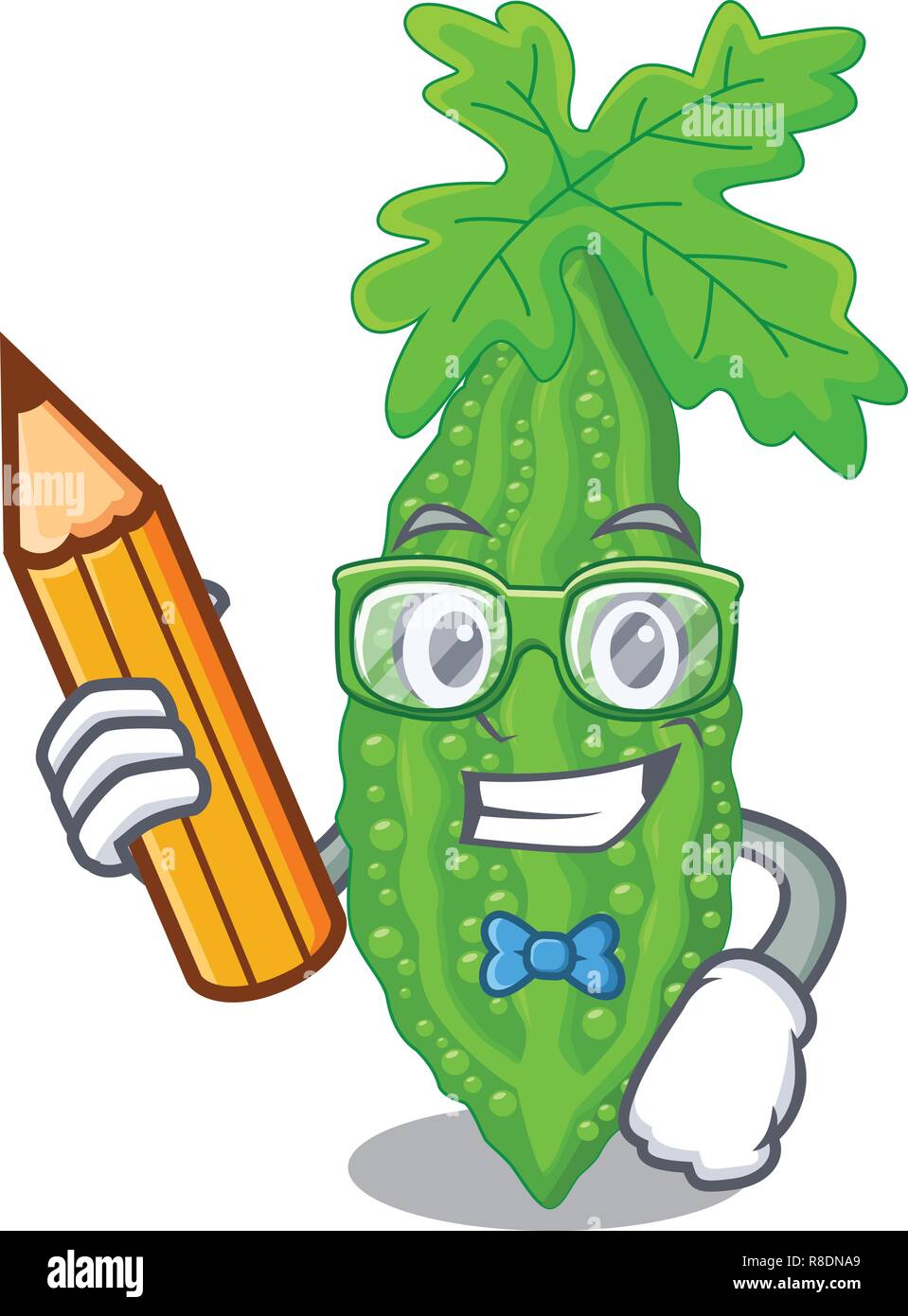 Student bitter melon gourd on shape cartoon Stock Vector Image & Art ...