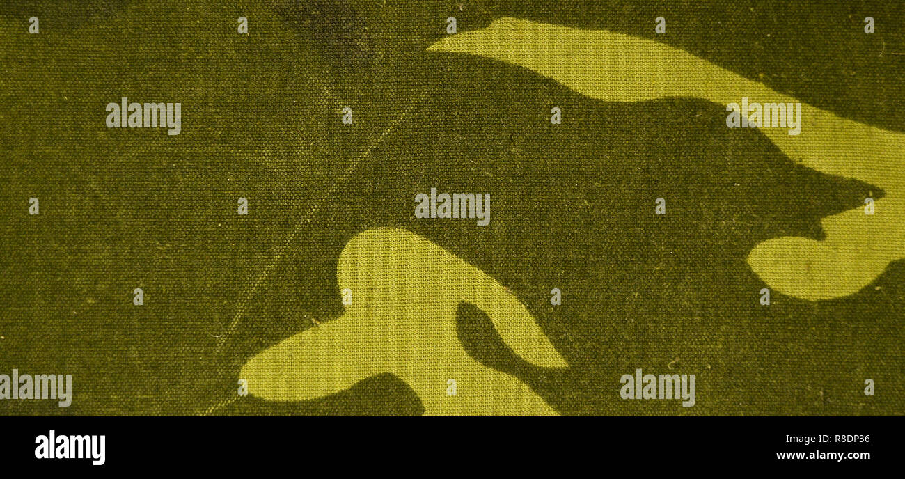 Army green woodland camouflage fabric texture background. Detailed ...