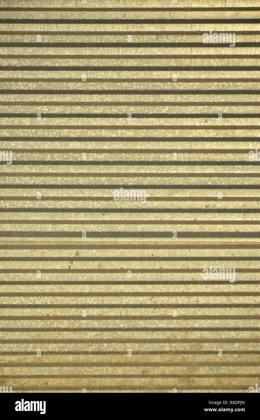 Siding, metal panels texture closeup in the daytime outdoors. Metal ...