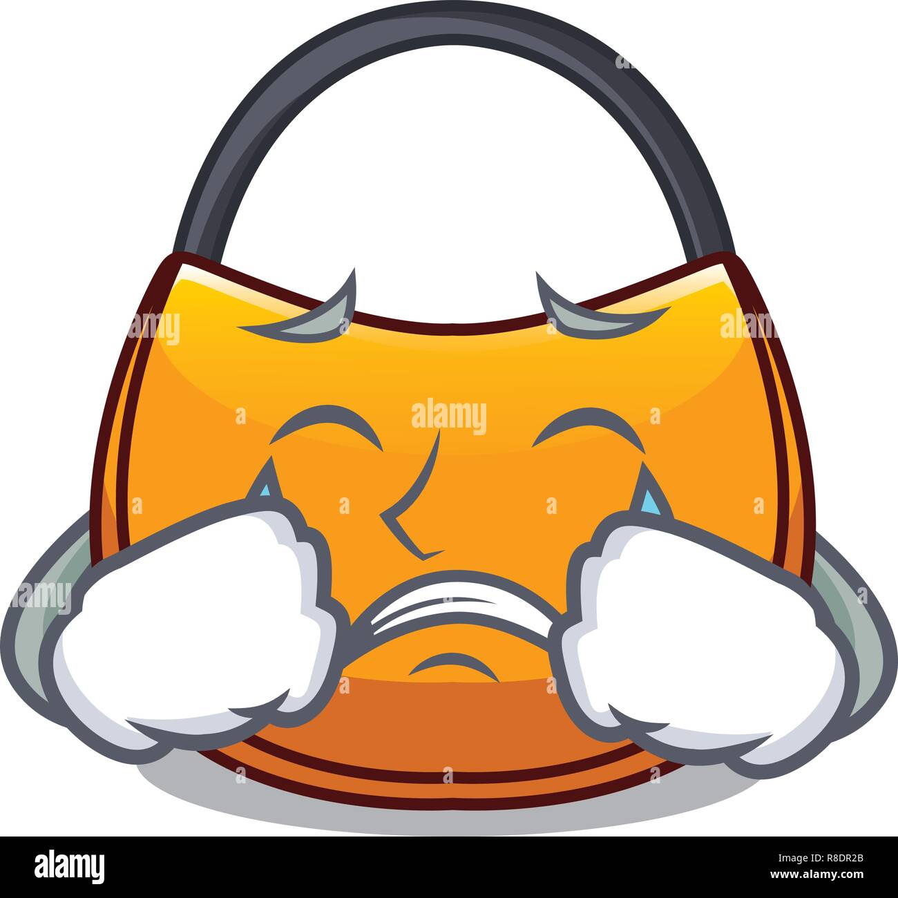 Crying hobo bag outline on image cartoon Stock Vector Image & Art - Alamy
